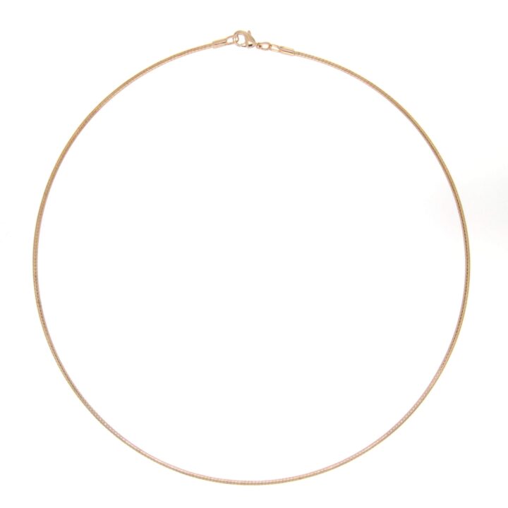 Collier cable maille omega plaque or fil 1.7 mm - Émaux Bressans ...